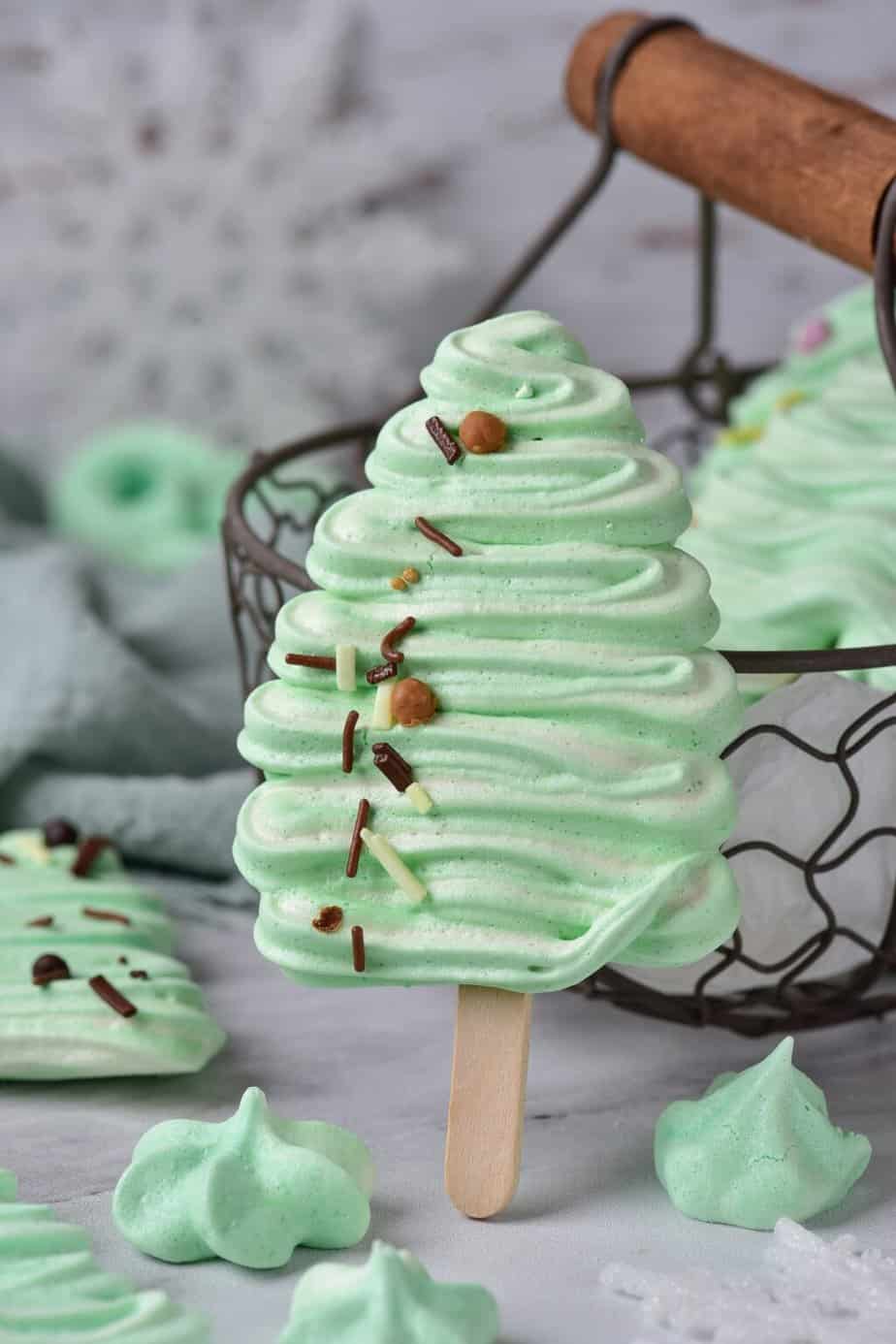 Meringue Christmas Trees - Ditch the Wheat