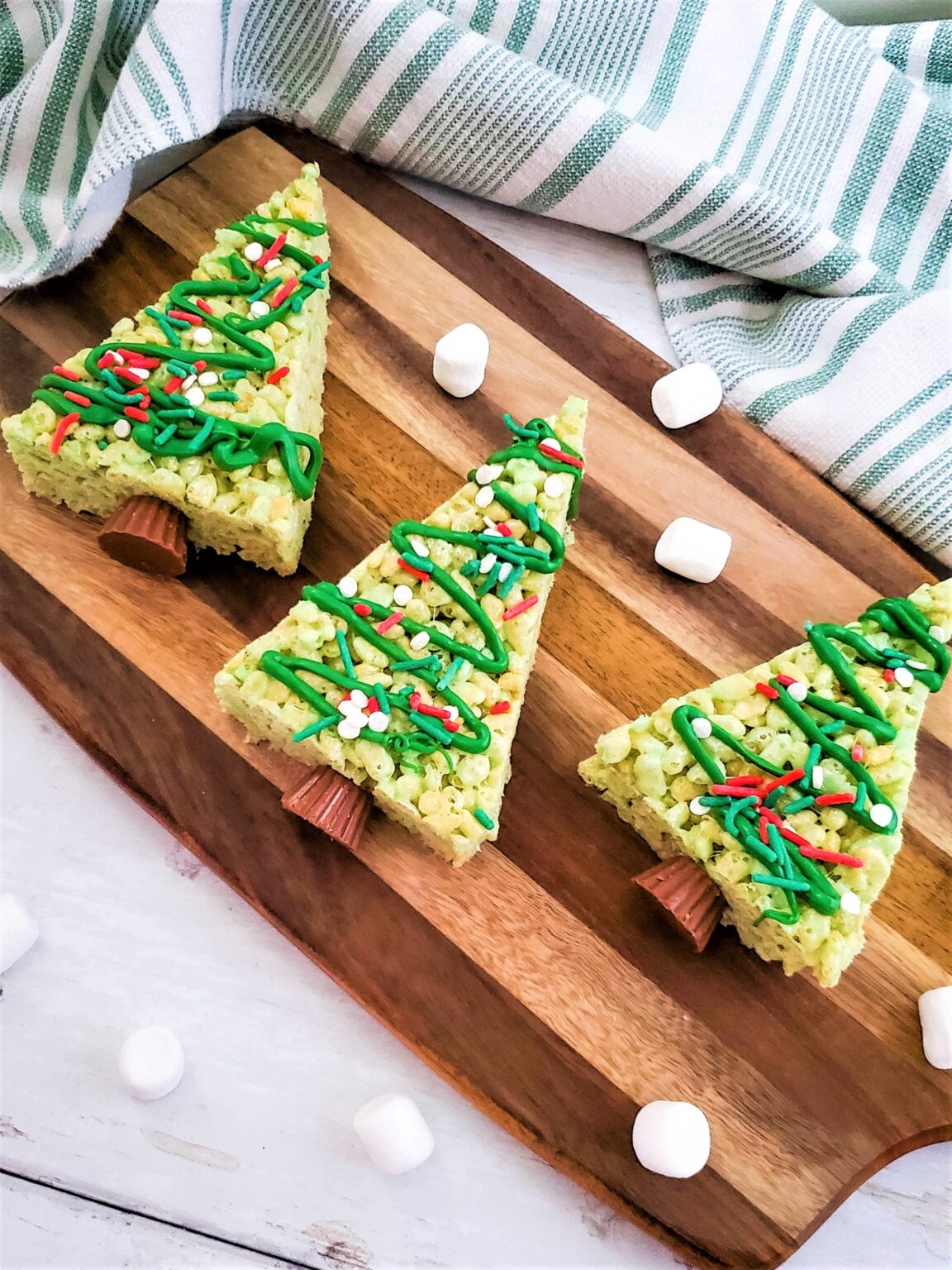 Rice Krispie Christmas Trees - Ditch the Wheat