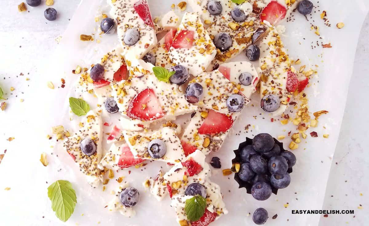 7 Ways to Make Greek Yogurt Bark - Ditch the Wheat