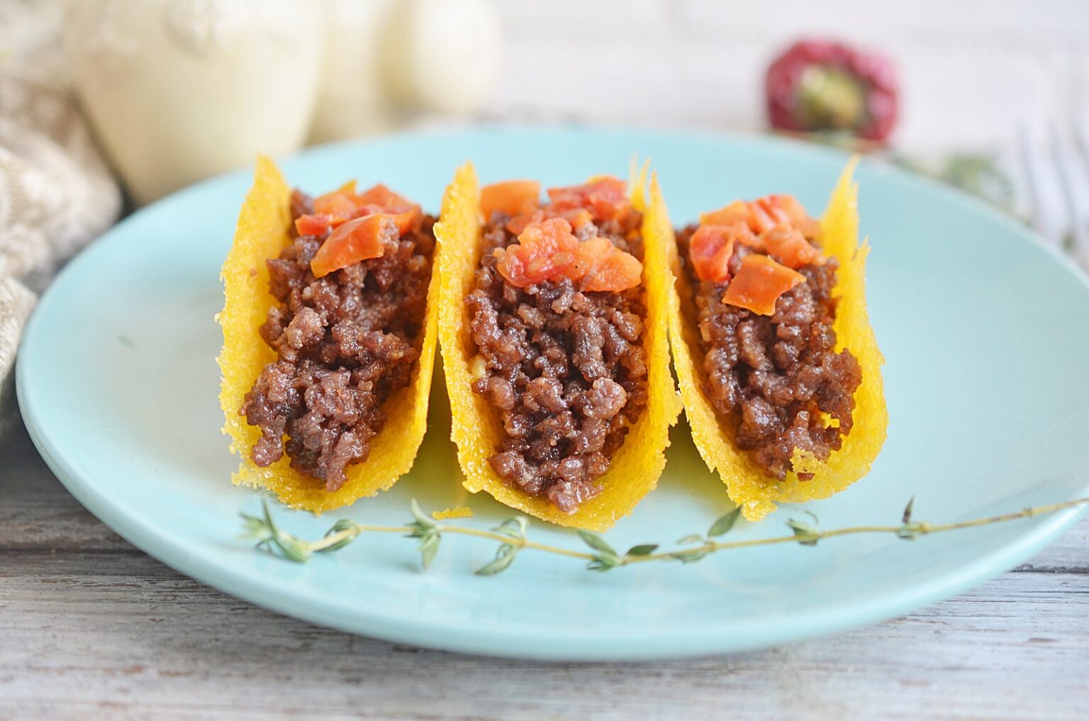 1-Ingredient Cheese Taco Shells - Ditch the Wheat